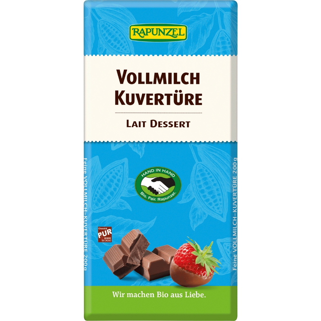 Bio Vollmilch Kuvertüre von Rapunzel bei greenist.de