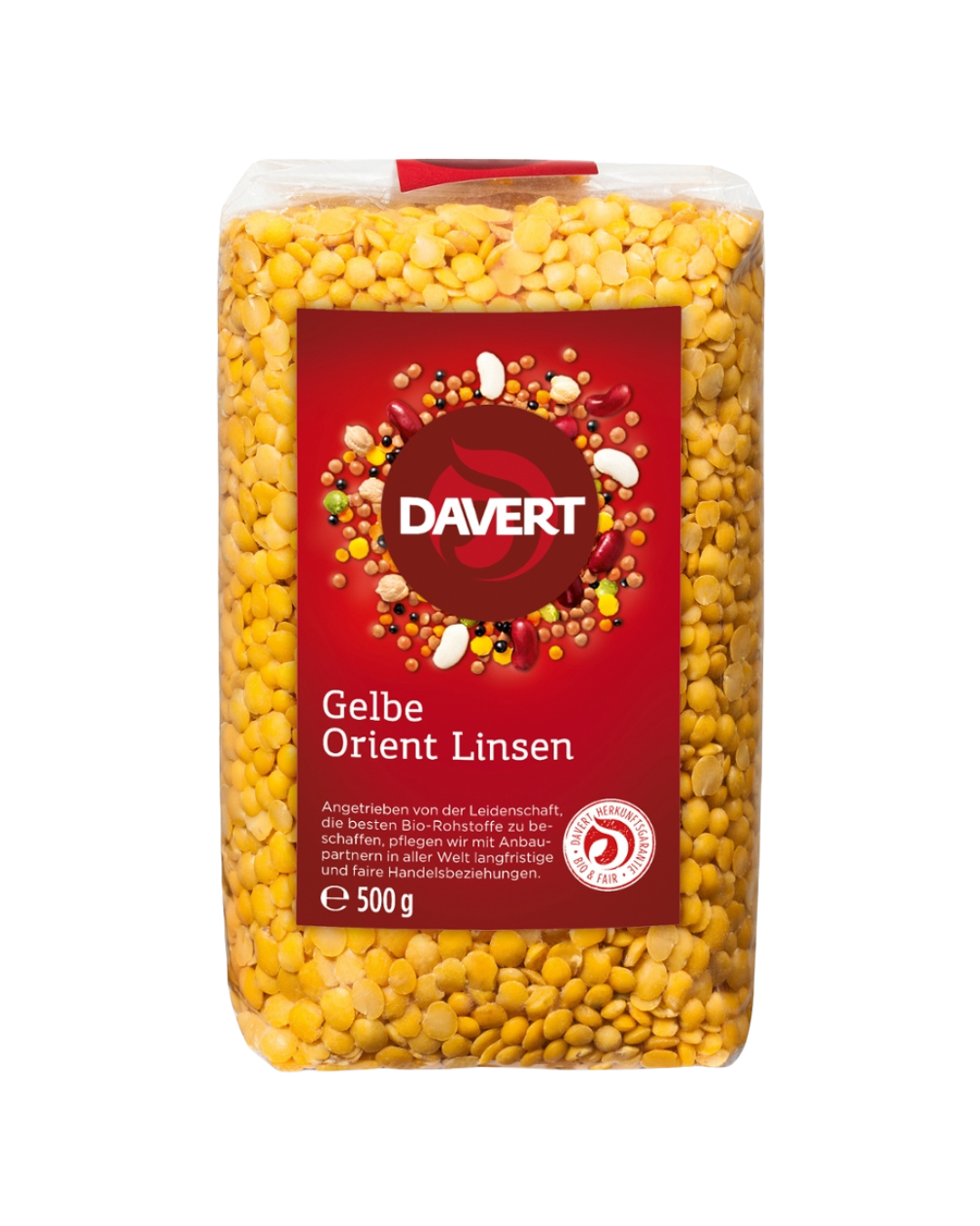 Bio Gelbe Orient Linsen von Davert bei greenist.de