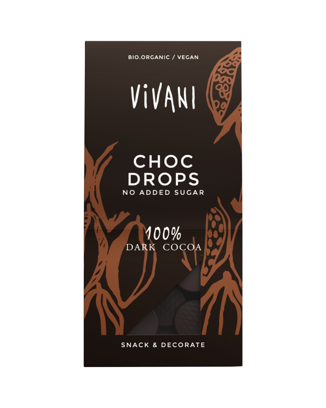 Vivani I Bio Choc Drops 100 % Kakao | greenist🍫